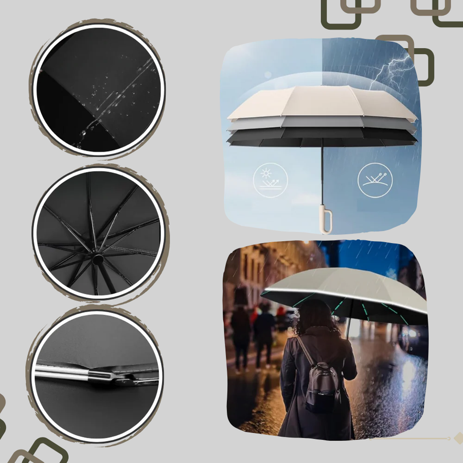 Automatic locking umbrella Reliable design with weather protection ...